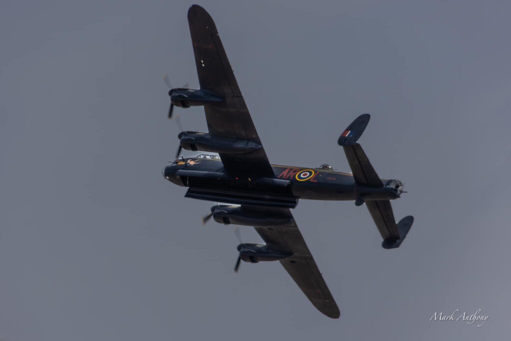 Lancaster Bomber flypast on Buxton Carnival Day 2023